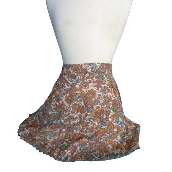 Handmade | Kitchen | Vtg Kitchen Half Apron Paisley Ric Rac Zig Zag ...